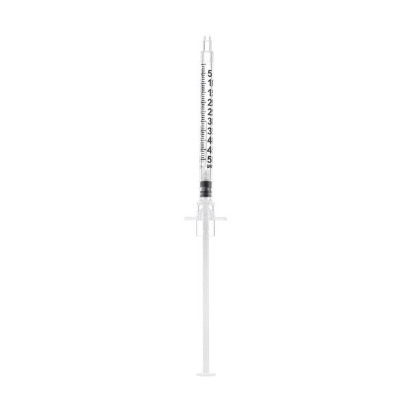 1mL Insulin Safety Syringe Fixed Needle 28G x 1/2'' | Azer Scientific