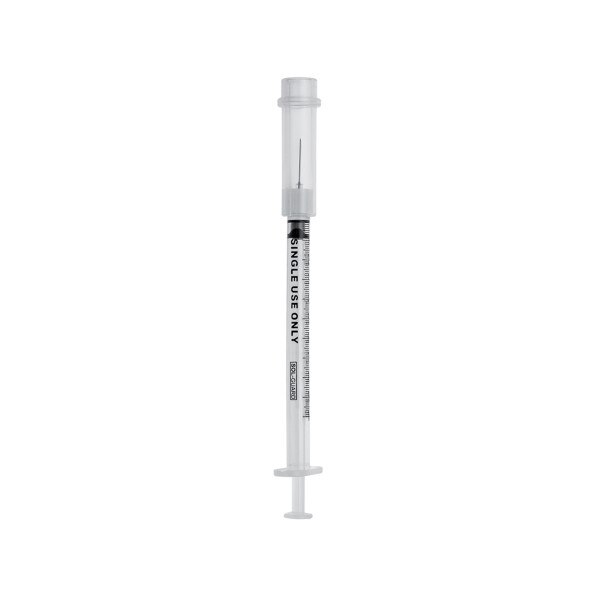 SOL-GUARD 1mL Safety Syringe Fixed Needle 25G x 5/8" | Azer Scientific