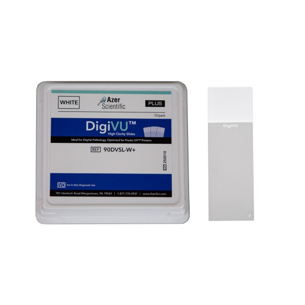 DigiVU™ Microscope Slide, 90 degree corner, adhesion plus | Azer Scientific