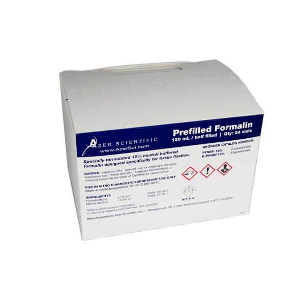120 mL Prefilled Formalin, Formalock (Bulk) | Azer Scientific