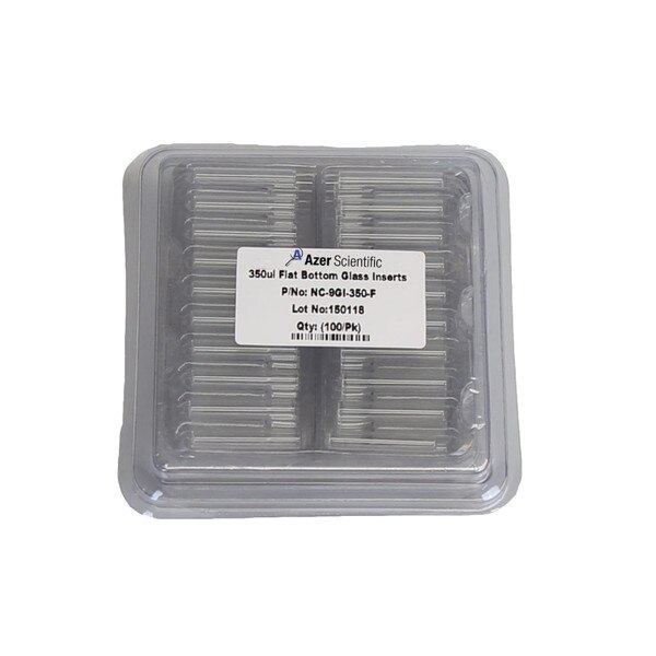 350uL flat bottom insert for autosampler vials | Azer Scientific