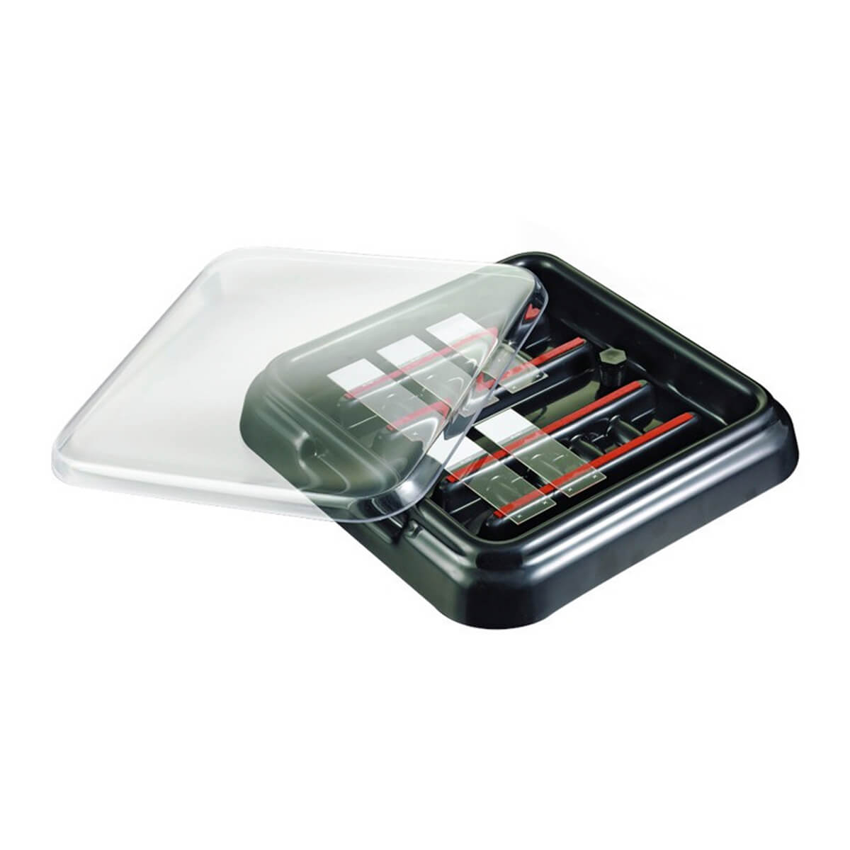 10 Slide Staining Tray System, Clear Lid | Azer Scientific