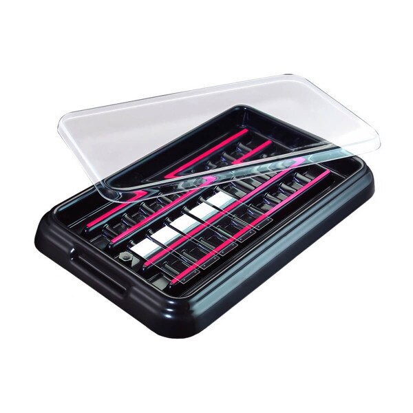20 Slide Staining Tray System, Clear Lid | Azer Scientific