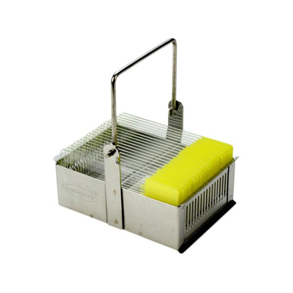 Slide Rack for 20 Place Stain Dish, stainless steel | Azer Scientific