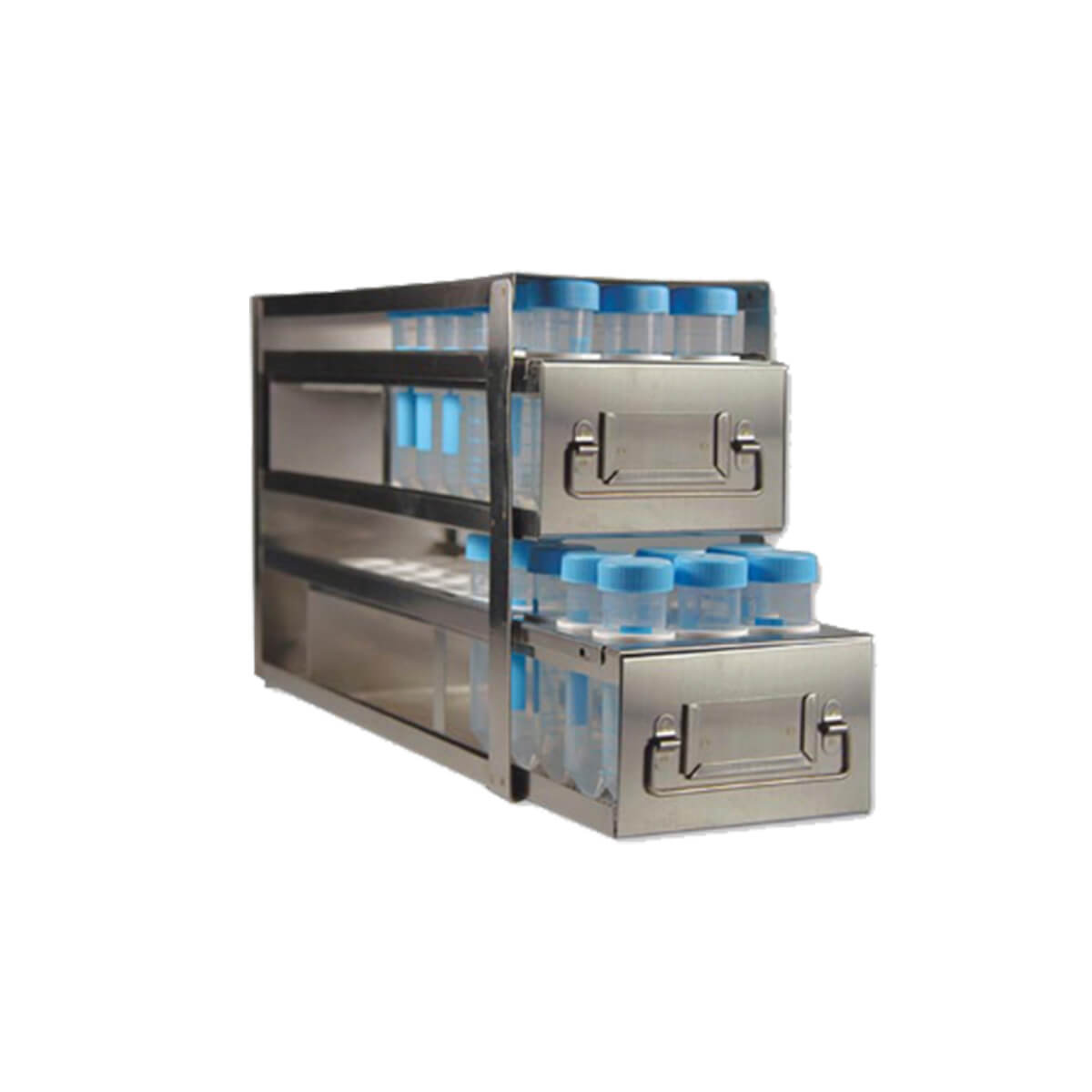 Cryo Freezer Rack, 50mL conical tubes, two drawers | Azer Scientific