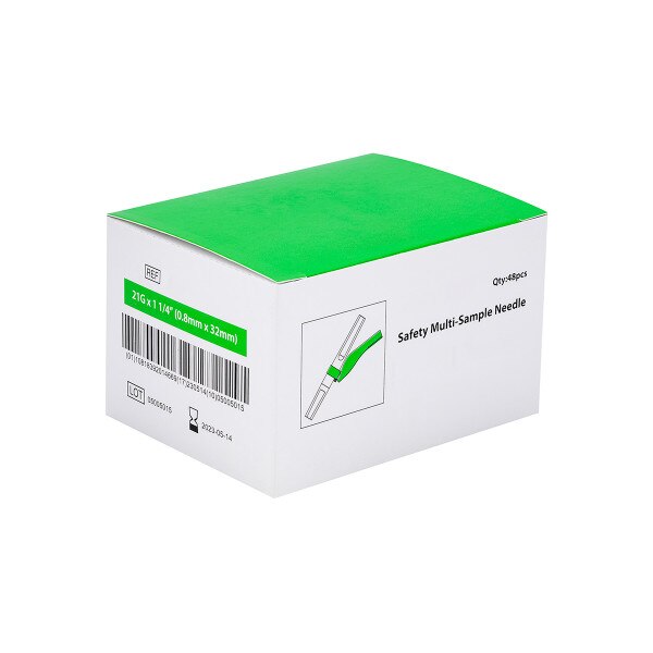Safety Multi-Sample Needle 21G | Azer Scientific