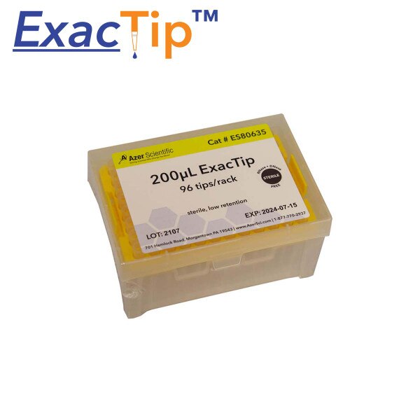 ExacTip Pipette Tips, 200uL, Low-Rent., Sterile | Azer Scientific