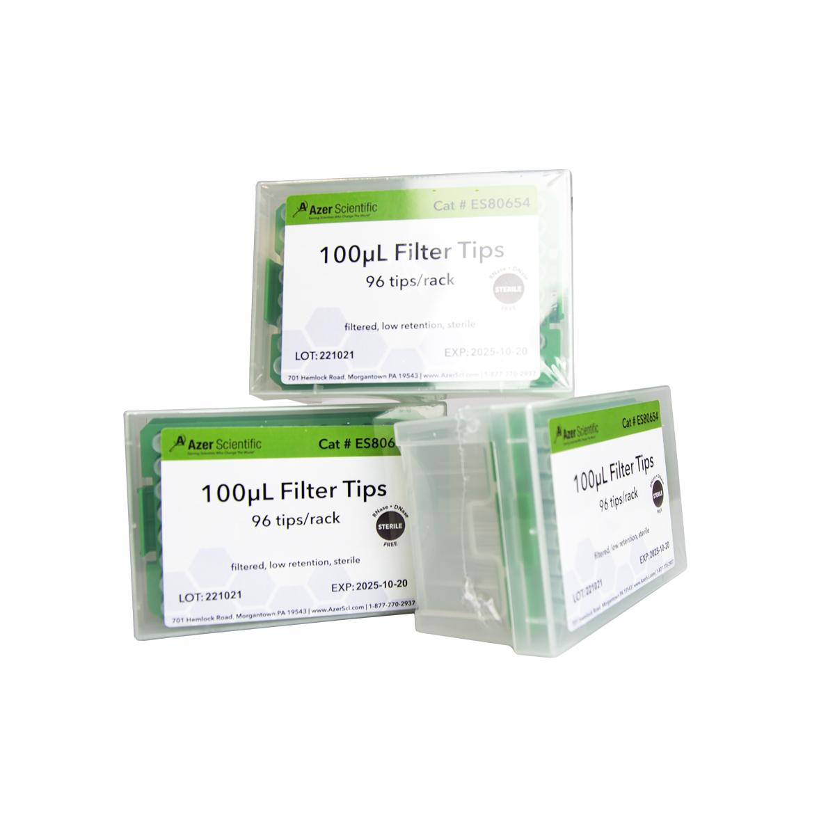 ExacTip Pipette Tips 100uL Sterile, Filter Tip, Ext | Azer Scientific