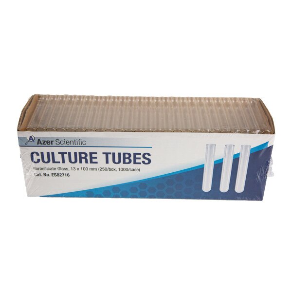 Disposable Borosilicate Glass Culture Tube, 13 x 100mm | Azer Scientific
