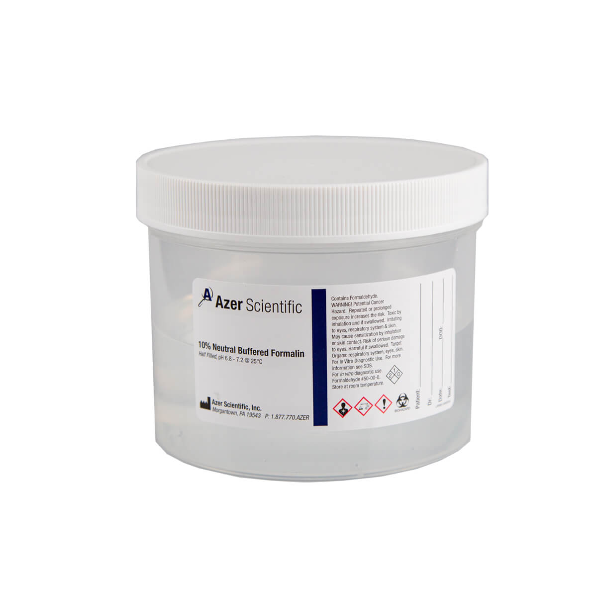 1000 mL Prefilled Formalin Container | Azer Scientific