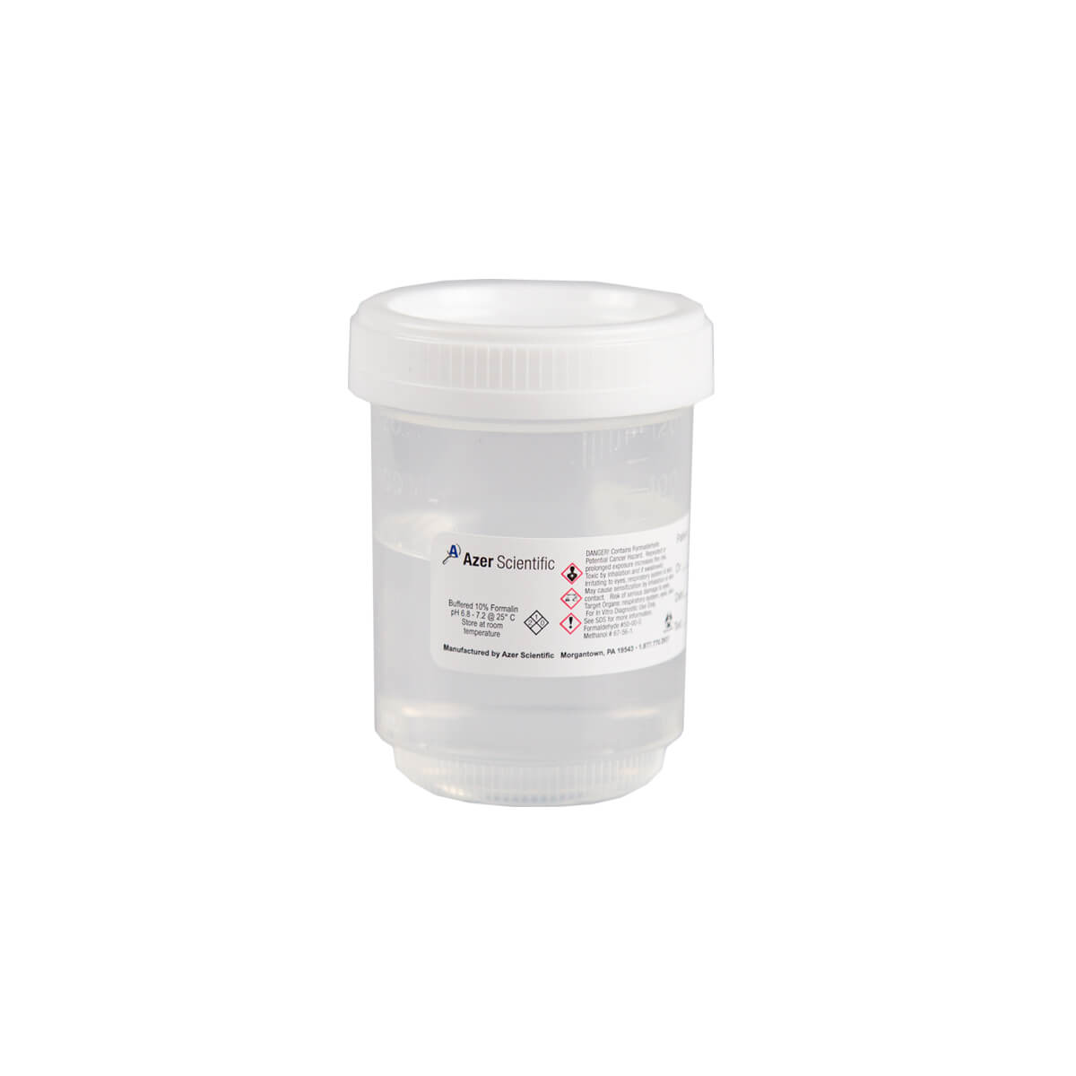 120 mL Prefilled Formalin, Formalock | Azer Scientific